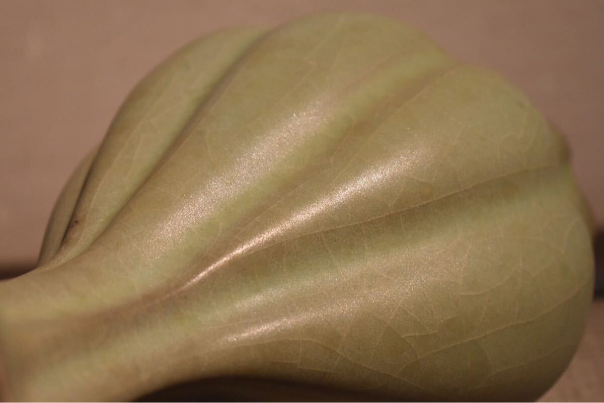 Yahoo!オークション - 【GE】Z123【コレクター所蔵品】時代 青磁花瓶/...