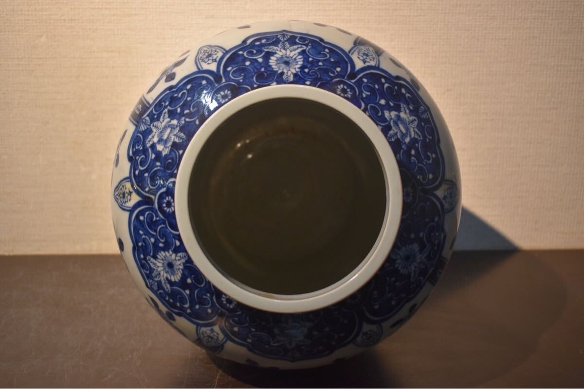 Yahoo!オークション - 【GE】Y172【コレクター所蔵品】時代 染付蓋壺/...