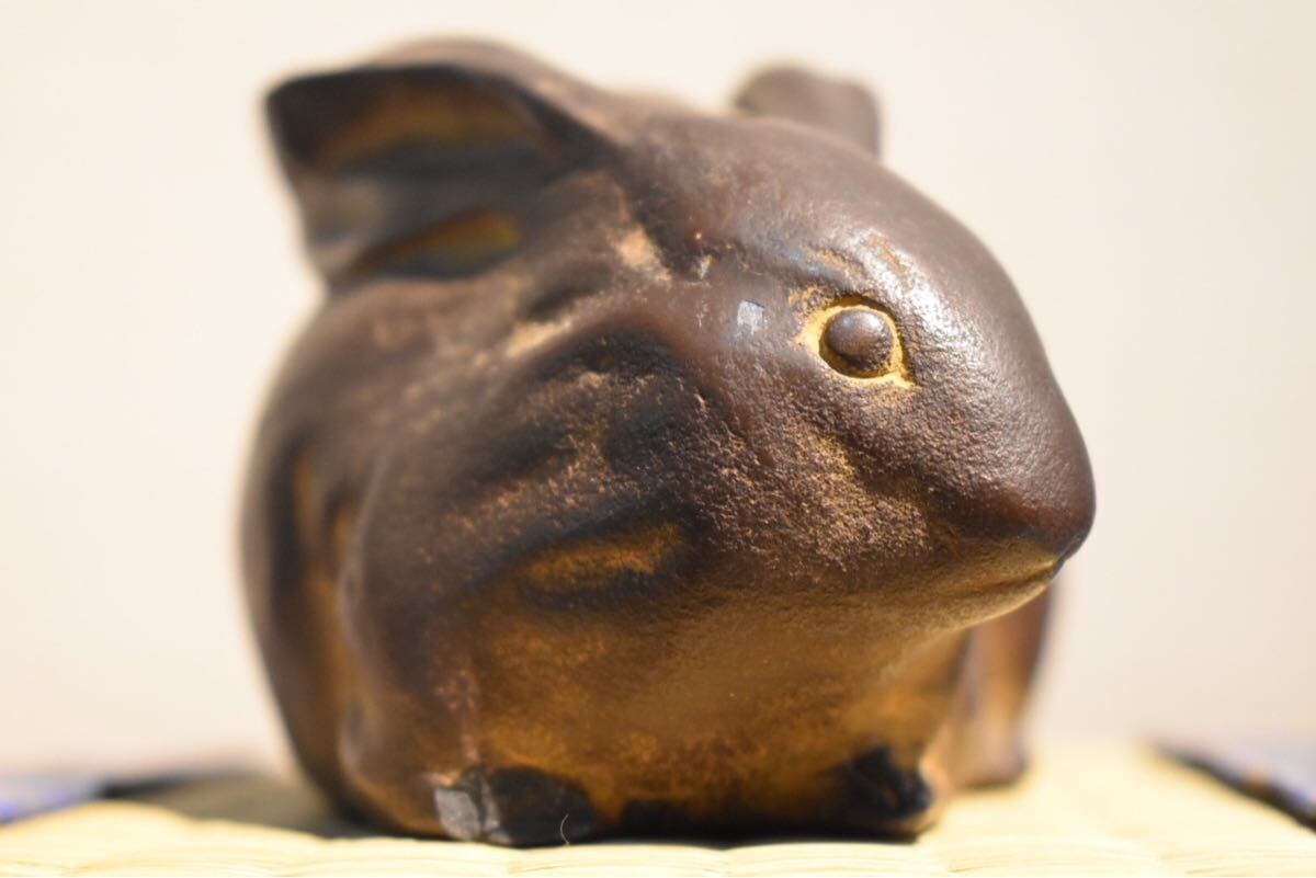 Yahoo!オークション - 【GE】Z136【コレクター所蔵品】在銘 銅兎置物/...