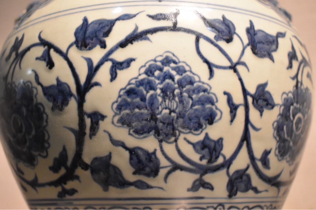 Yahoo!オークション - 【GE】Z144【コレクター所蔵品】時代 染付獣耳壺...