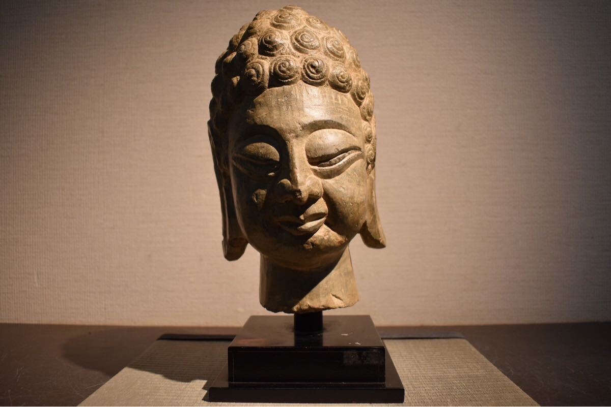 Yahoo!オークション - 【GE】Z146【コレクター所蔵品】時代 石仏頭/仏...