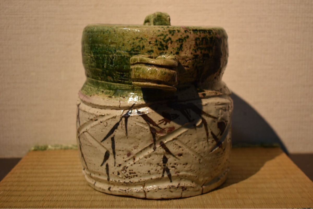 Yahoo!オークション - 【GE】M153【コレクター所蔵品】時代 織部水指/...