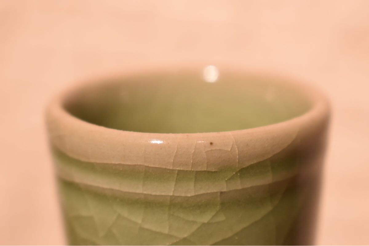 Yahoo!オークション - 【GE】Z202【コレクター所蔵品】時代 青磁双耳花...