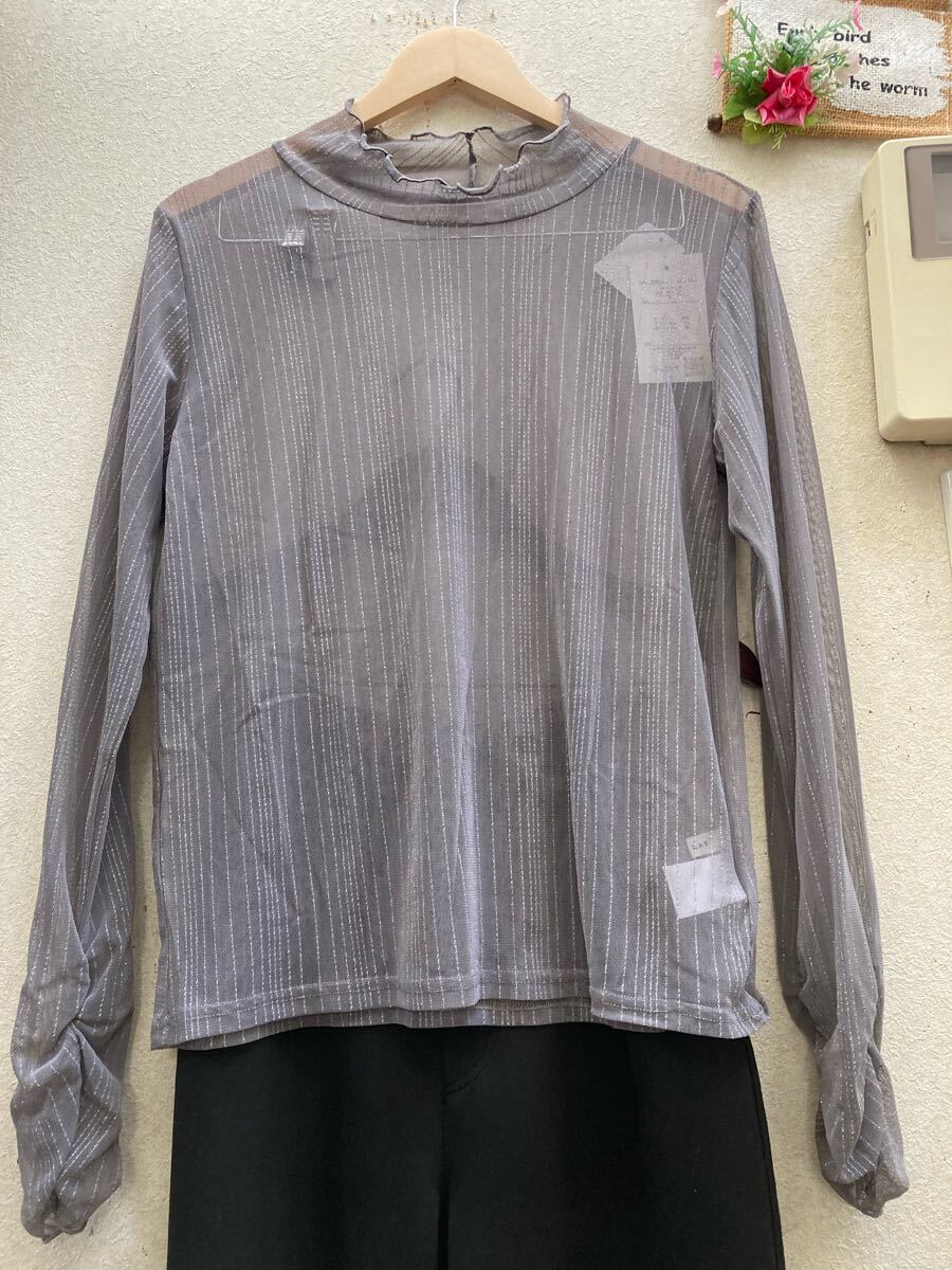 Yahoo!オークション - 3L新品グレーラメシアーカットソー