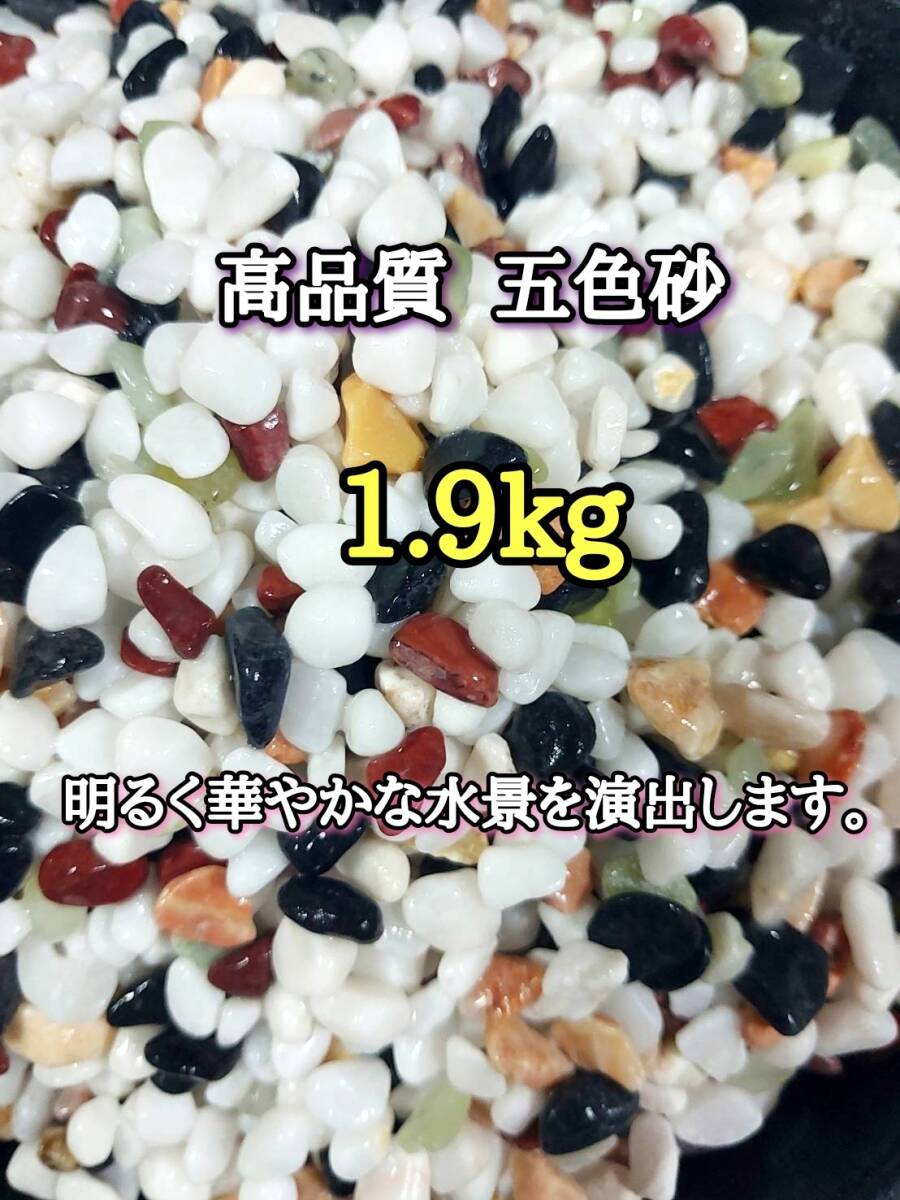 Yahoo!オークション - 高品質 天然石 アクアリウム用 五色石 1.9kg 約5...