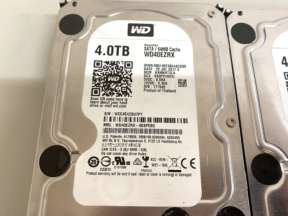 Yahoo!オークション - 高崎店【現状品】u2-3 Western Digital WD40EZRX...