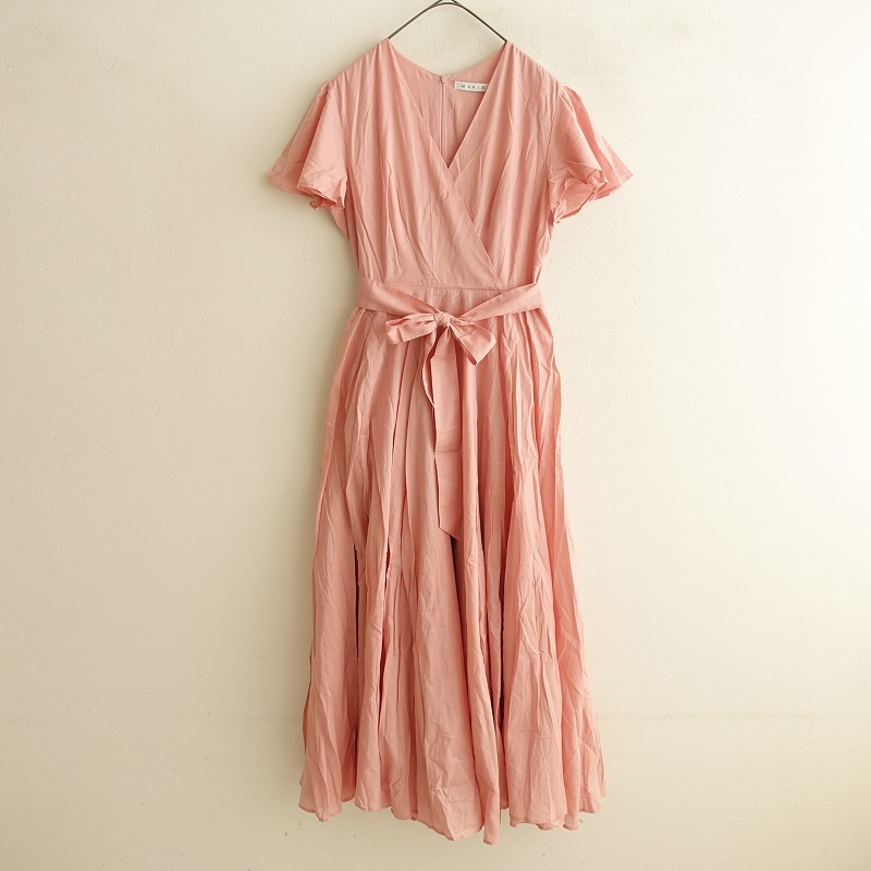 /定価3.5万 マリハ MARIHA マドモアゼルのドレス 38ピンクフリルスリーブワンピース無地 33-2406-564 61G42(Mサイズ)｜売買されたオークション情報、yahooの商品 ...