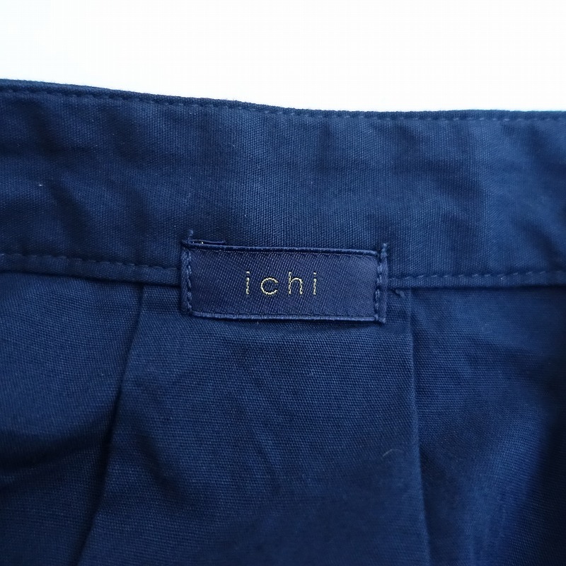 Yahoo!オークション - イチ ICHI コットンシャツワンピース ネイビー綿...