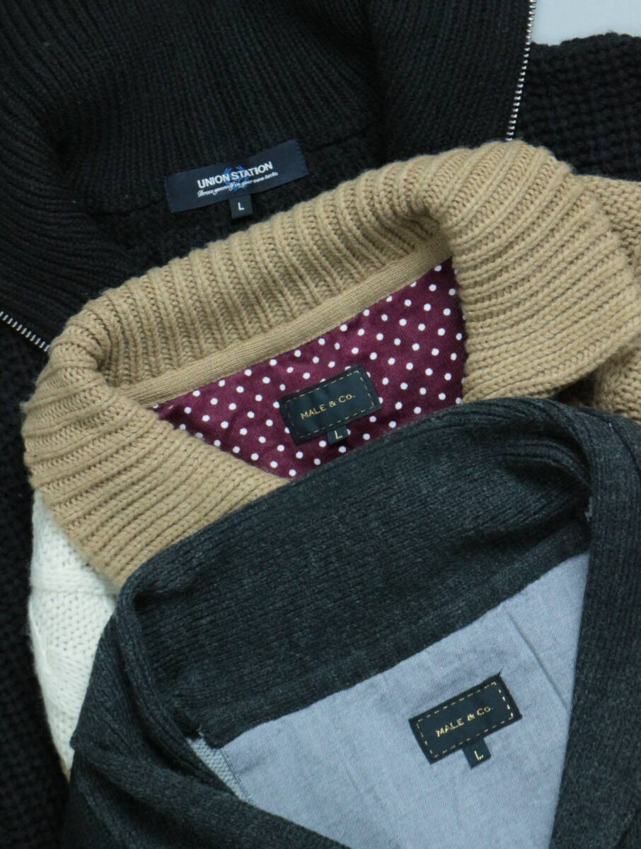 Yahoo!オークション - Y232/MALE&CO/UNION STATION/お買い得/ニット/セ...