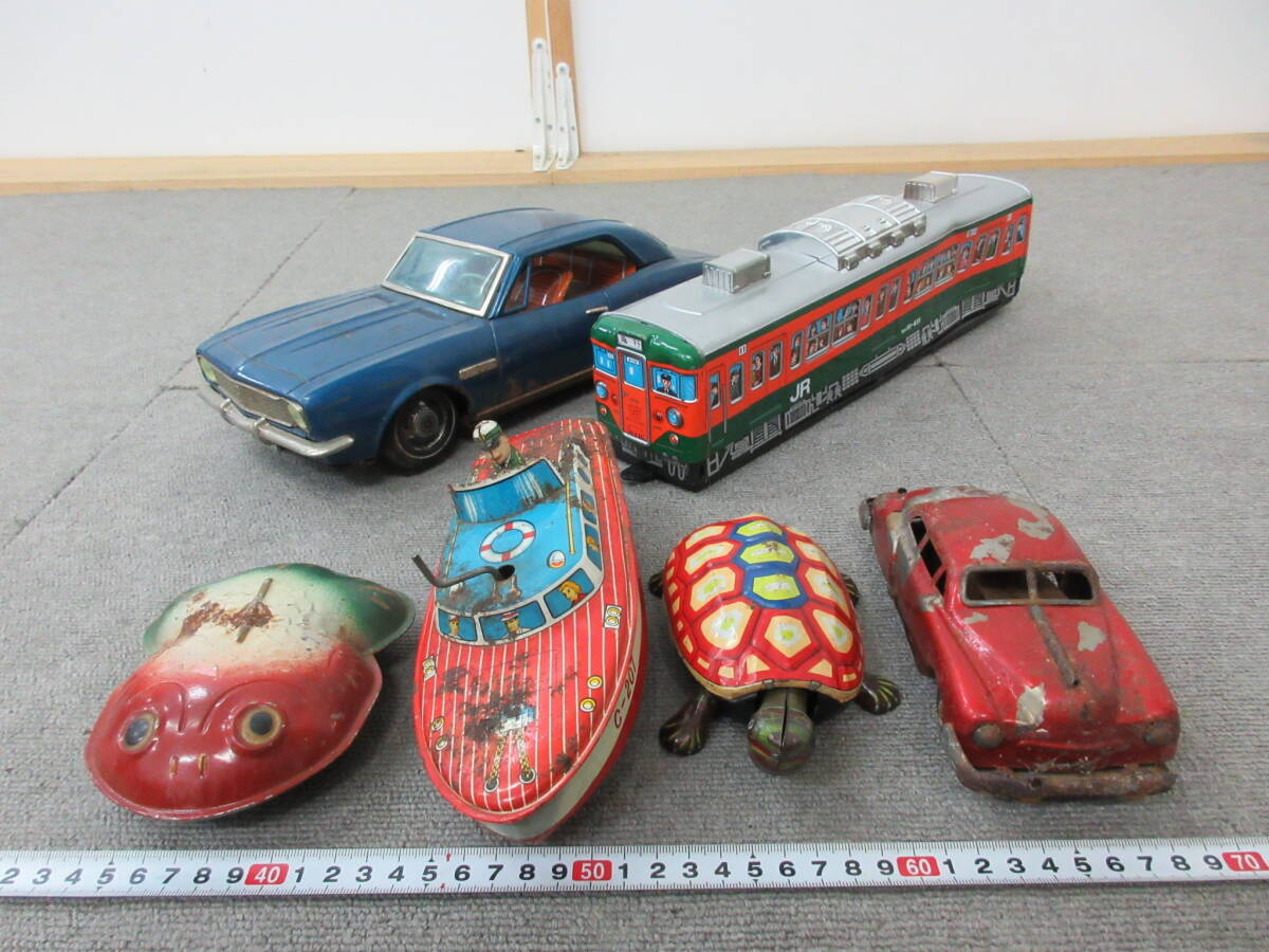 Yahoo!オークション - K549【3-5】 レトロ ブリキ玩具 金魚 船 カメ 自...