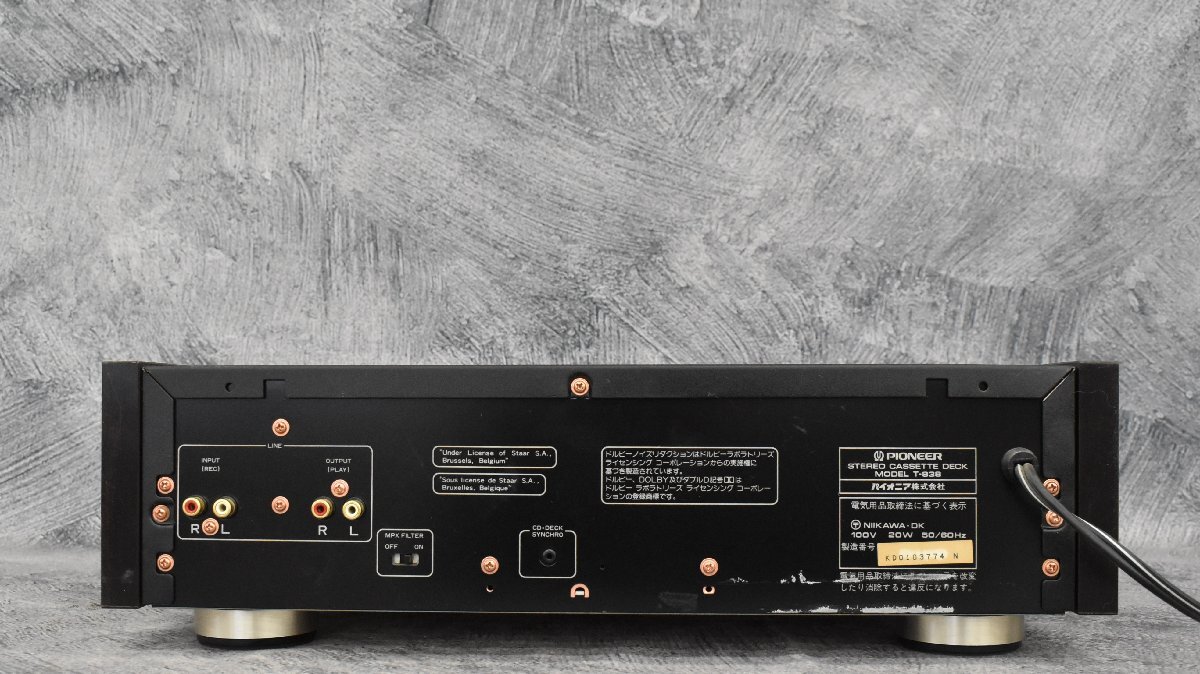 Yahoo!オークション - 【 J 】1698 Pioneer T-838 カセットデッキ パイ...