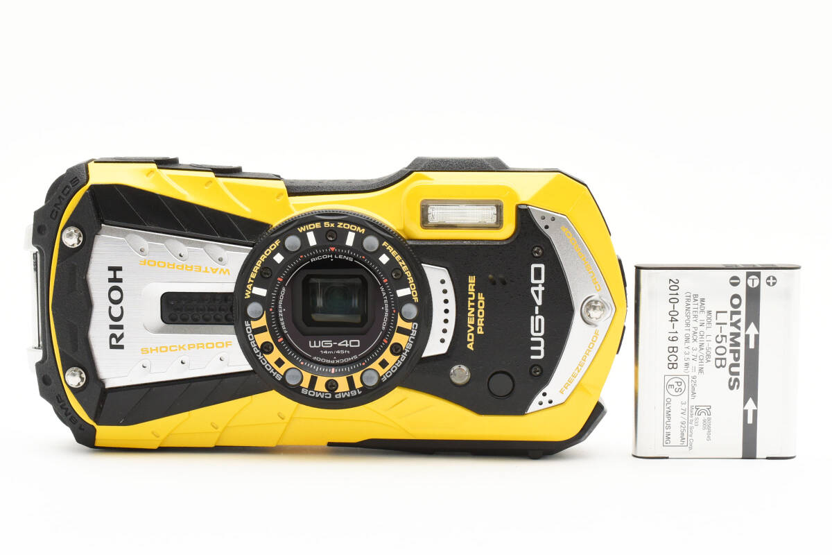 Yahoo!オークション - RICOH WG-40 動作確認済み 防水 防塵 耐衝撃 デ...