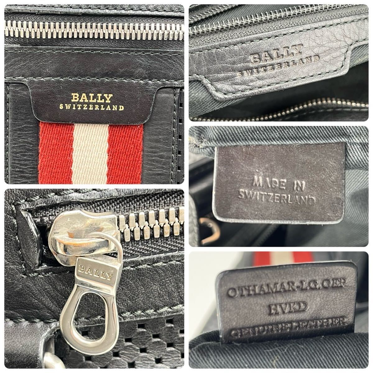 Yahoo!オークション - 極美品/A4 BALLY パンチングレザー トートバッグ...