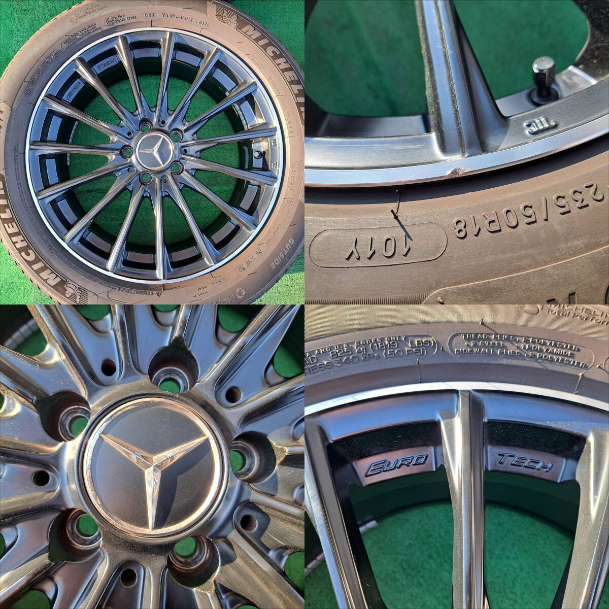 Yahoo!オークション - メルセデスベンツ 社外 EURO TECH 18×7.5J P112...