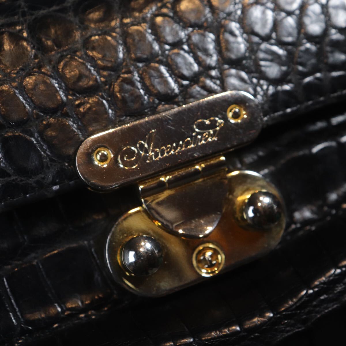 Yahoo!オークション - 1円スタート ADMJ クロコダイル チェーンウォレ...