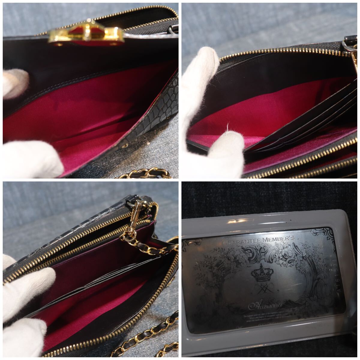 Yahoo!オークション - 1円スタート ADMJ クロコダイル チェーンウォレ...