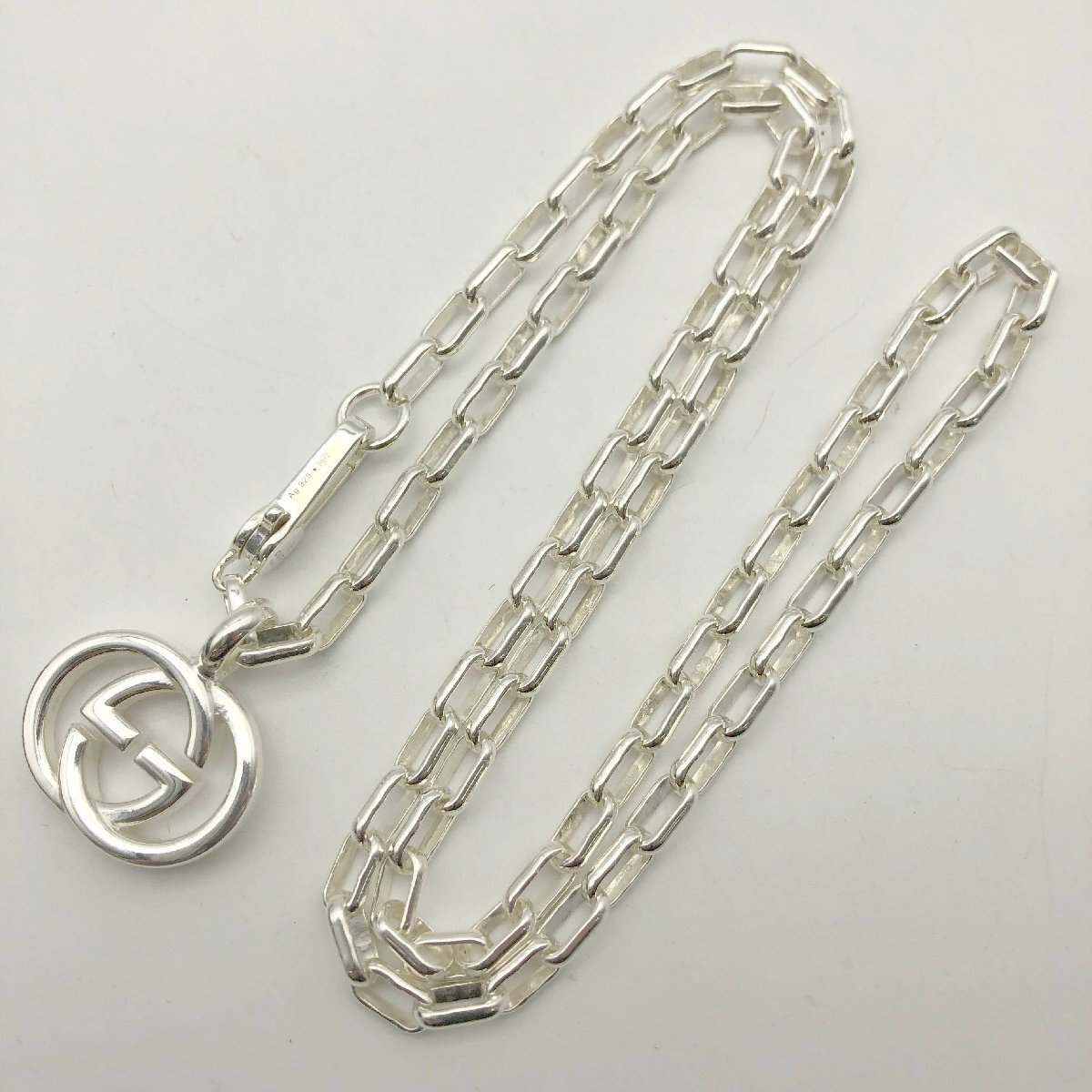 Yahoo!オークション - 6736 /GUCCI(グッチ) シルバー ネックレス 29571...