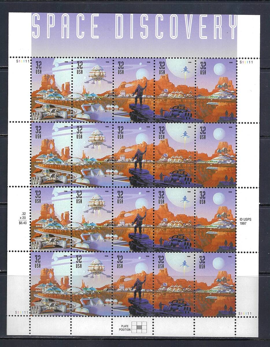 Yahoo!オークション - アメリカ 1998年 #3238-42(フルシート NH) スペ...