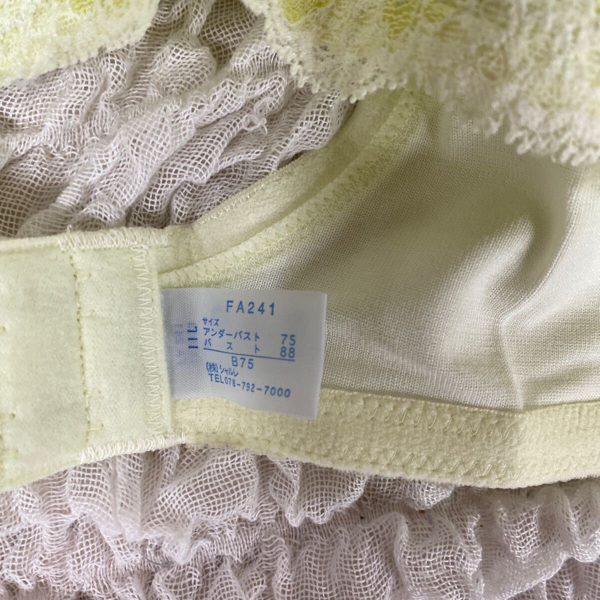 Yahoo!オークション - 未使用品 シャルレ 補正下着 ブラジャー B75 ラ...