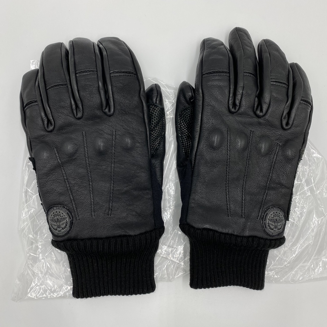 Yahoo!オークション - 美品 HOUSTON バイク用 グローブ レザー 革 ブラ...