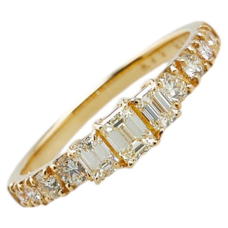 Yahoo!オークション - K18YG イエローゴールド ダイヤ0.44ct ダイヤ0.3...