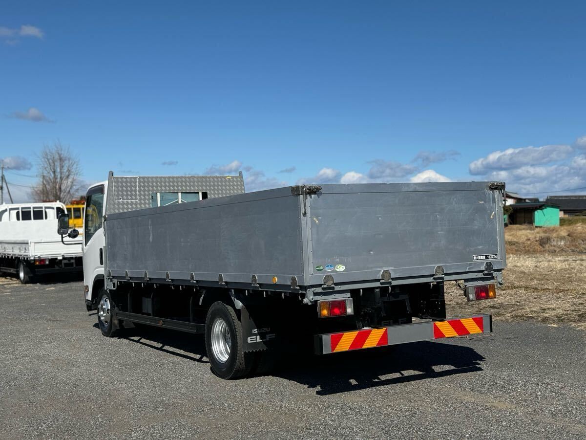 増トン 即戦力 H28年 いすゞ エルフ 4トン ワイド 超ロング 平ボディ アルミブロック 車検付 R8年2月迄 積載4600KG IC付ターボ(4tトラック、中型トラック)｜売買された ...