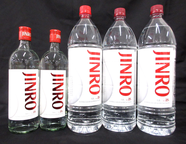 Yahoo!オークション - 送料300円(税込) kk015 焼酎甲類 JINRO 2種 5本...