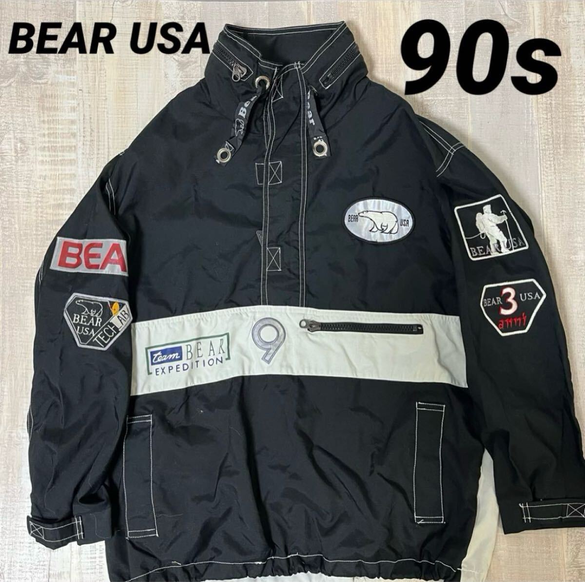 Yahoo!オークション - 【バックワッペン有】90s Bear USA 2way アノラ...