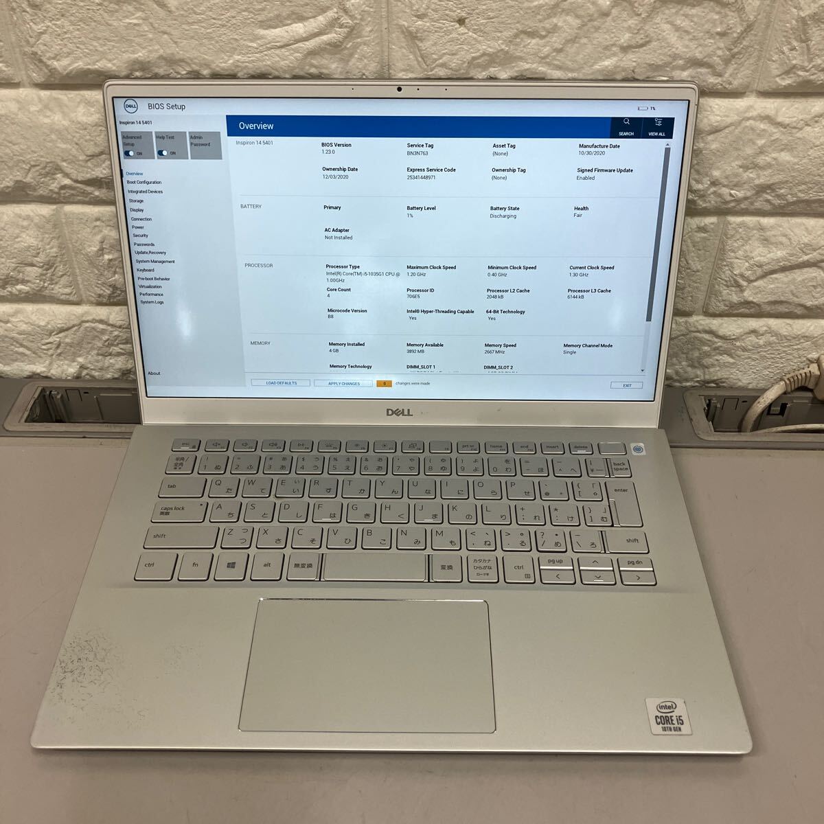 Yahoo!オークション - Y22 DELL Inspiron 14-5401 P130G Core i5 1035G...