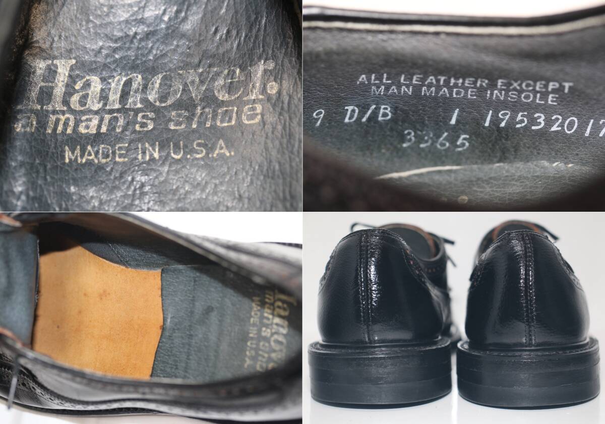 Yahoo!オークション - Hanover ハノーバー ロングウイングチップ革靴 2...