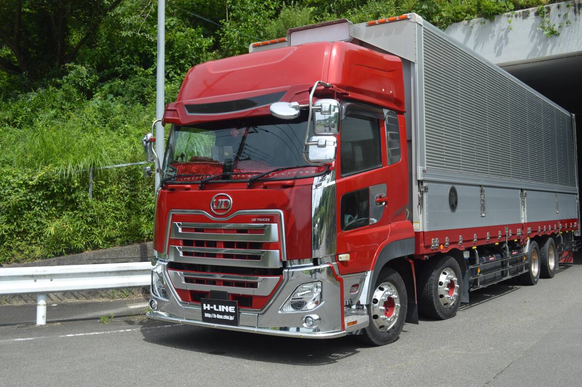 Yahoo!オークション - UD クオン フロントバイザー 男前シリーズ ユー...