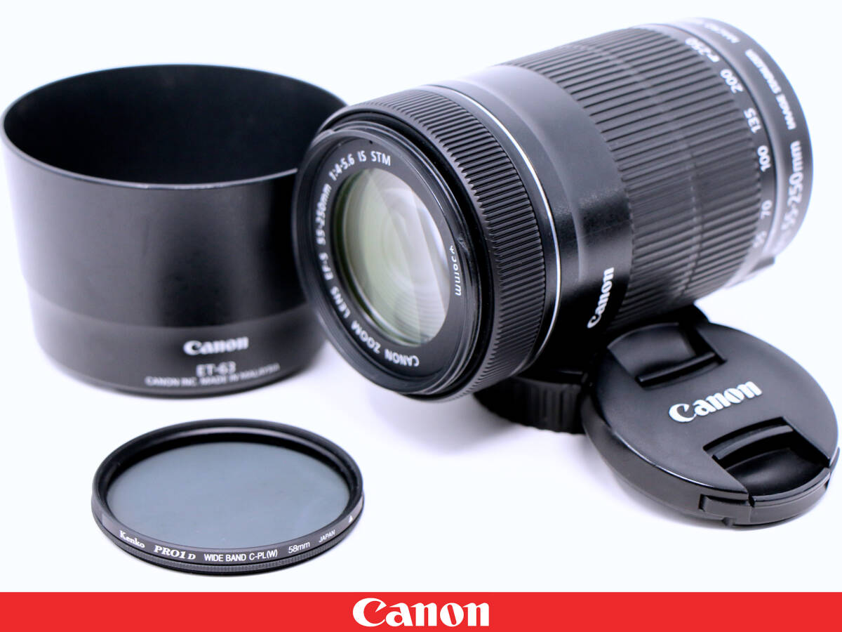 Yahoo!オークション - 美品 Canon キャノン EF-S55-250mm F4-5.6 IS S...