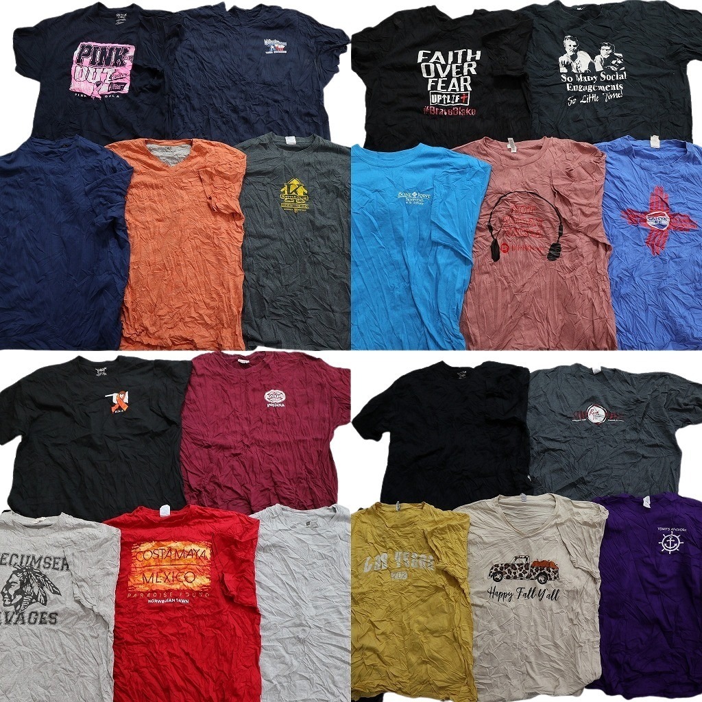 古着卸 まとめ売り カラーmix プリント 半袖Tシャツ 20枚セット メンズ 2XL Vネック ワンポイント 英文字 人物 MY3646 1円スタート(その他)｜売買されたオークション情報 ...