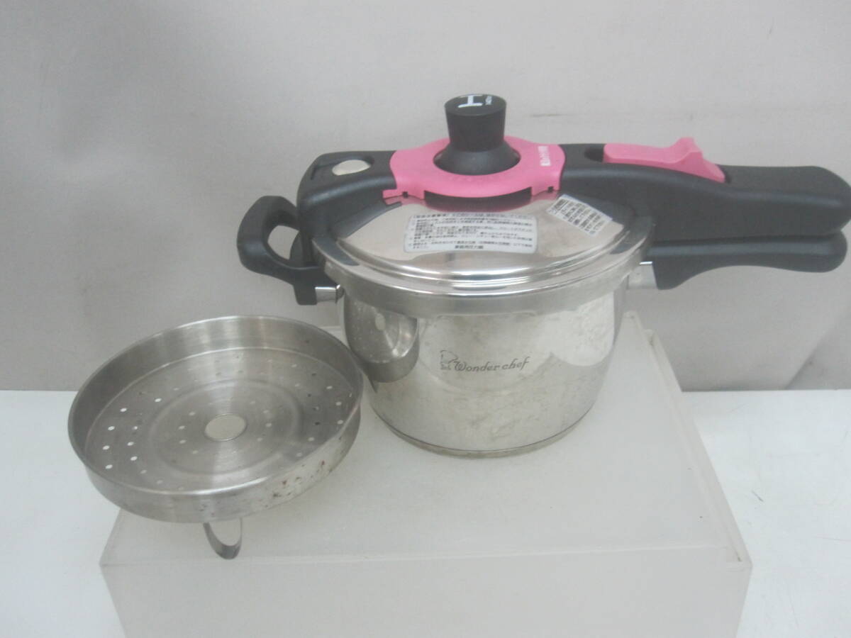Yahoo!オークション - 47）片手圧力鍋・ワンダーシェフ「魔法のクイッ...