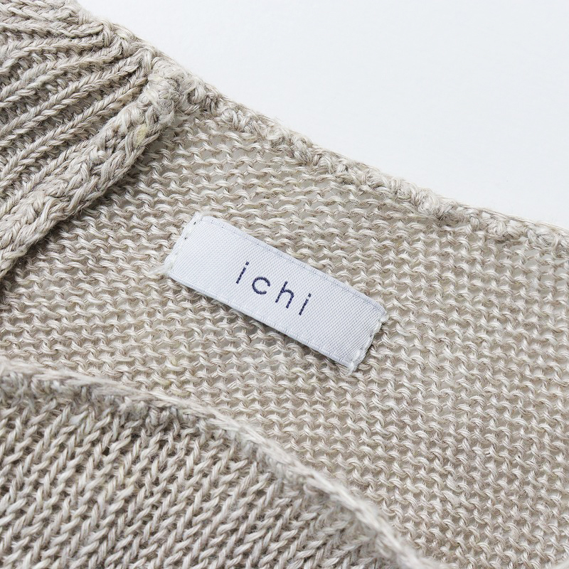 Yahoo!オークション - イチ ichi リネン 2WAY ニット カーディガン /ベ...