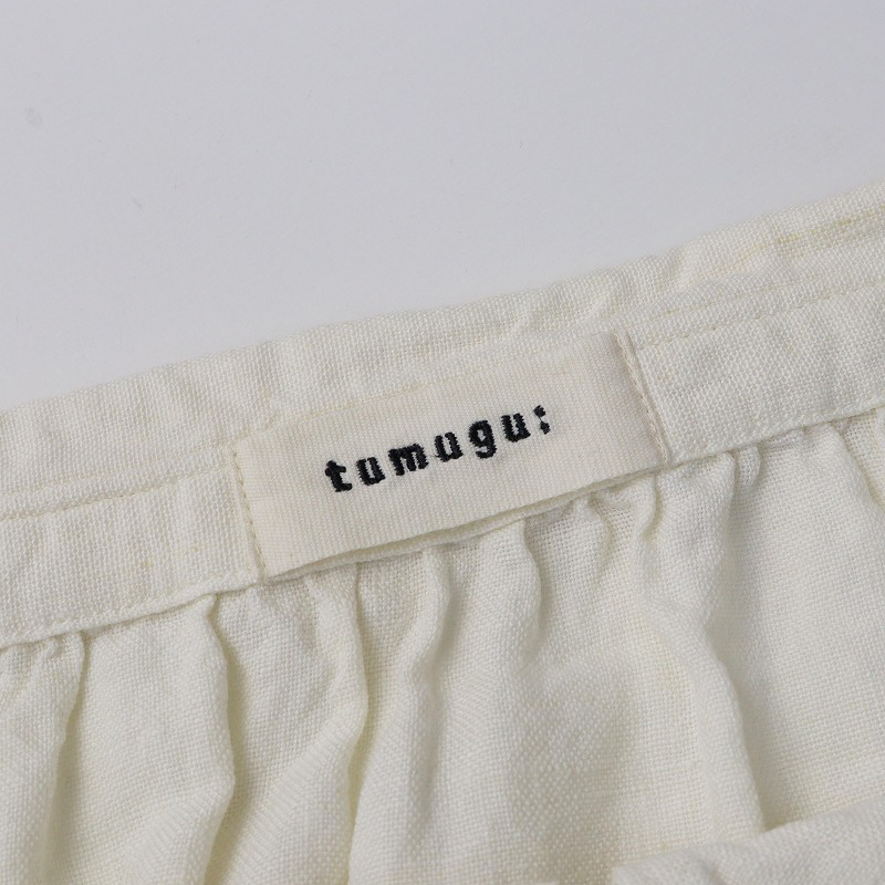 Yahoo!オークション - ツムグ tumugu リネンストライプギャザーシャツ ...
