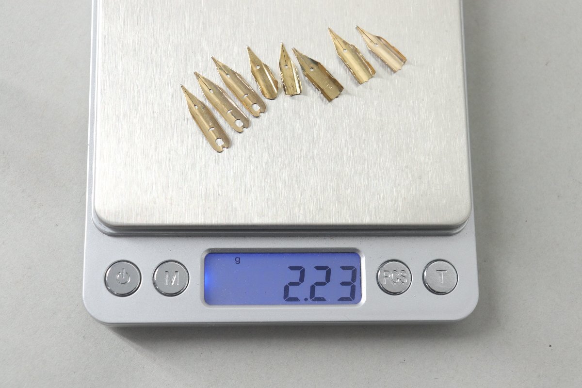 Yahoo!オークション - ペン先 18K 万年筆 8本 重さ約2.23g 国産 パイロ...