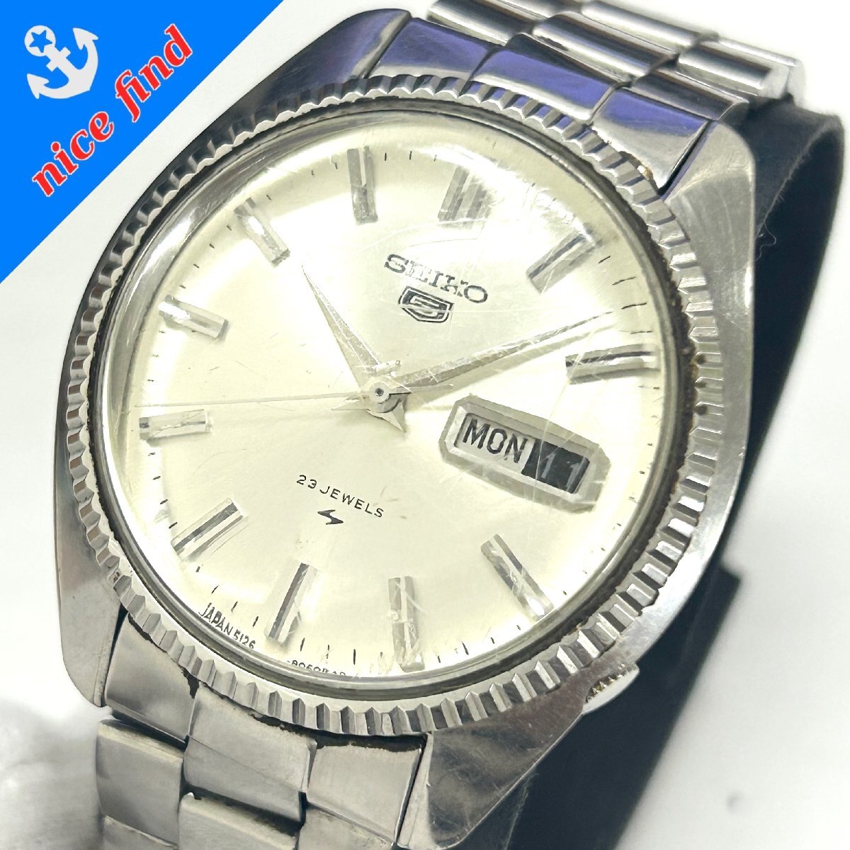 Yahoo!オークション - 稼動品 セイコー SEIKO 5 ファイブ 5126-8050 自...