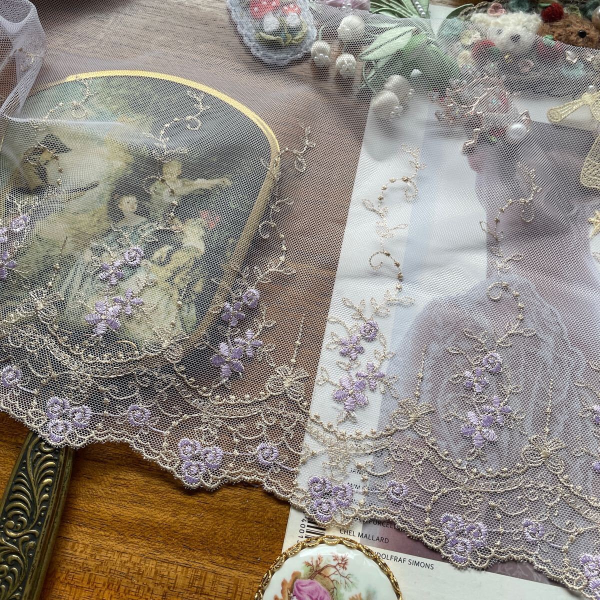 Yahoo!オークション - 1m チュールレース P2-93