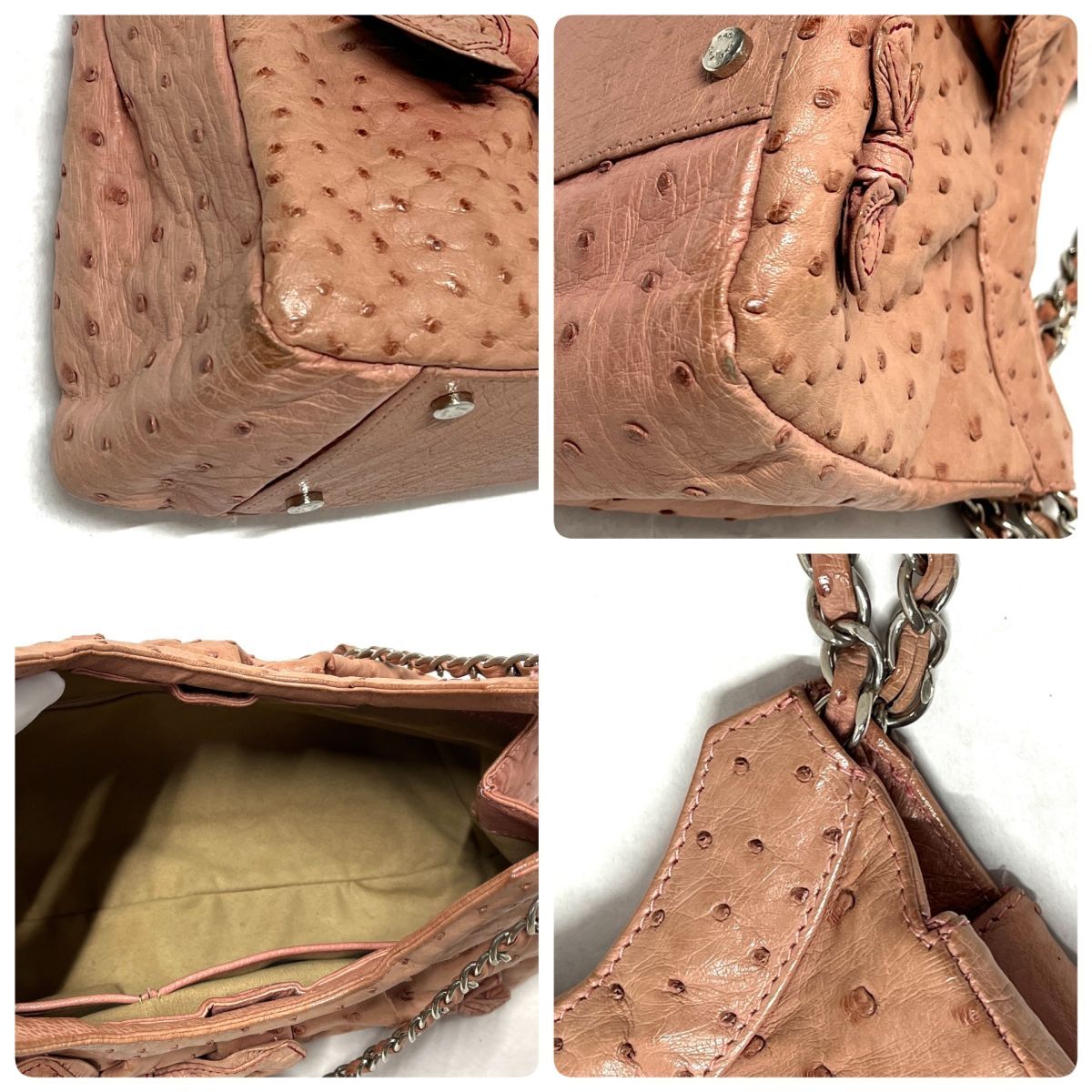 Yahoo!オークション - 【J381】オーストリッチ クロコダイル パイソン...