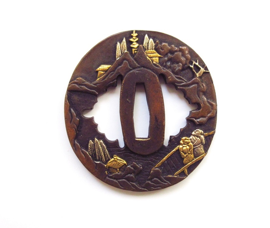 Yahoo!オークション - 25.刀の鍔 約144g