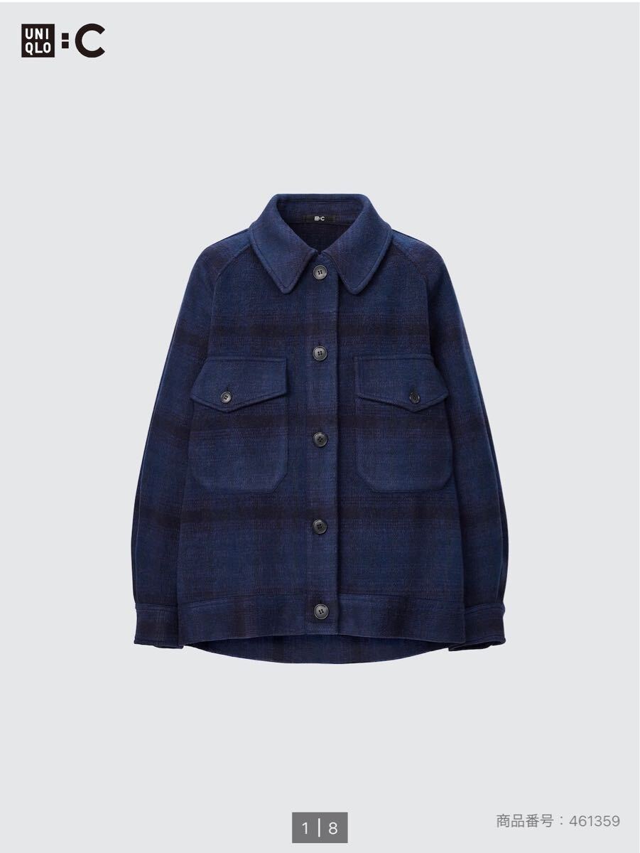 新品未使用 UNIQLO C オーバーサイズジャケット ブルーチェック 新品未使用 UNIQLO C オーバーサイズジャケット ブルーチェック