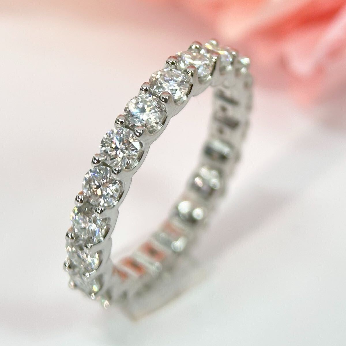 Yahoo!オークション - 最高品質 モアサナイト フルエタニティリング 合...