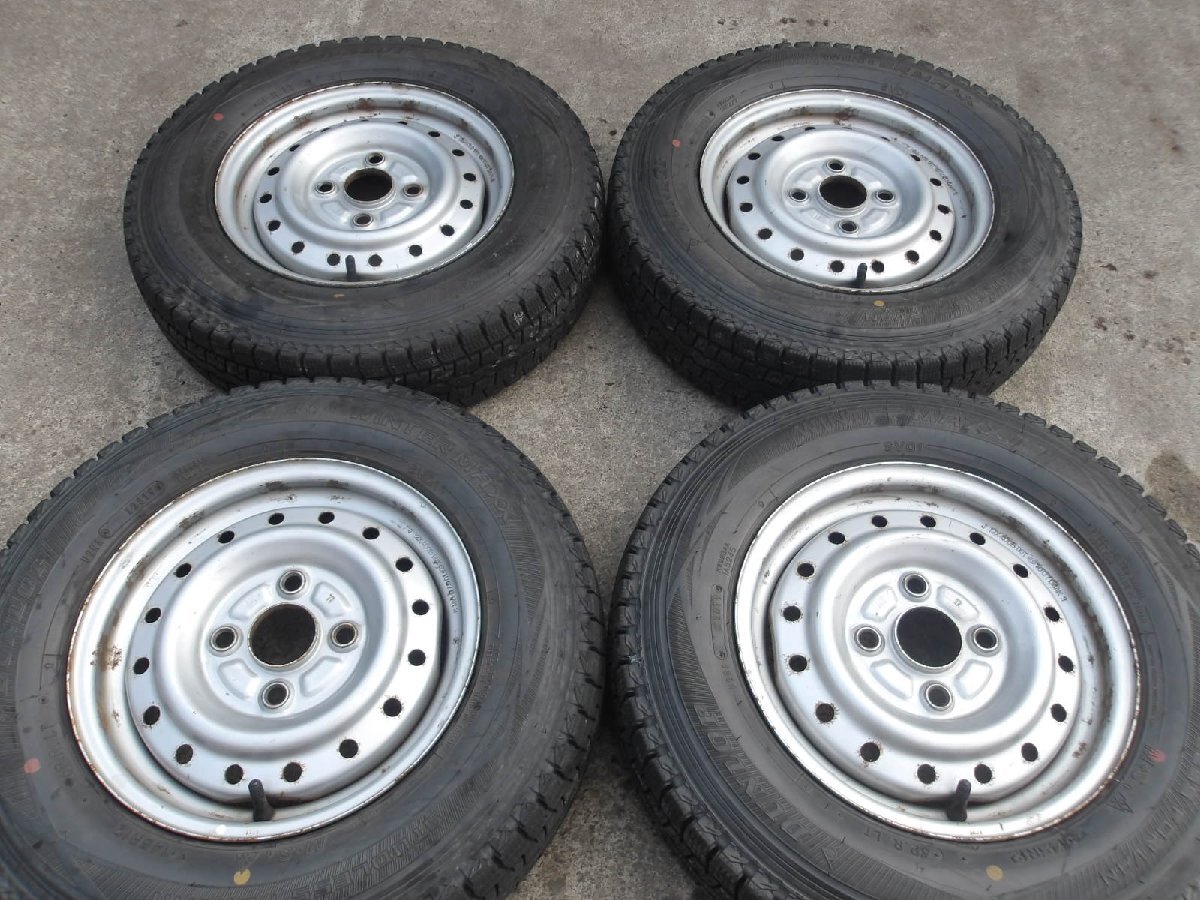 Yahoo!オークション - O211-ソ2 送料無料 145R12 冬4本セット スタッド...