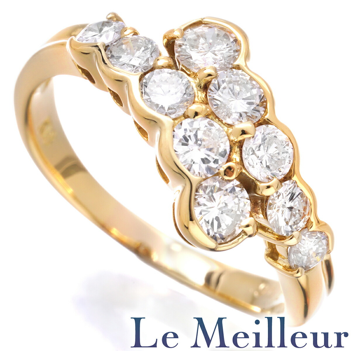 Yahoo!オークション - リング SIクラス 指輪 ダイヤモンド 1.06ct K18 ...