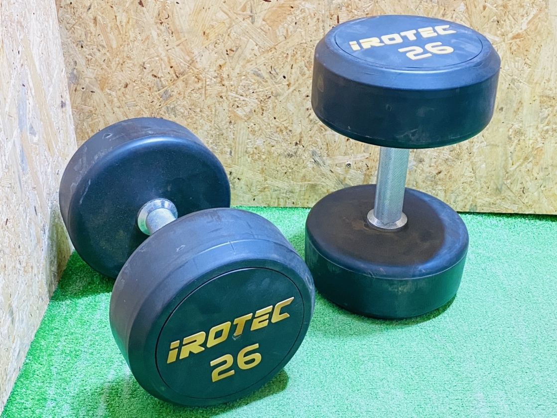 Yahoo!オークション - iROTEC アイロテック ダンベル 26Kg×2 合計52Kg...