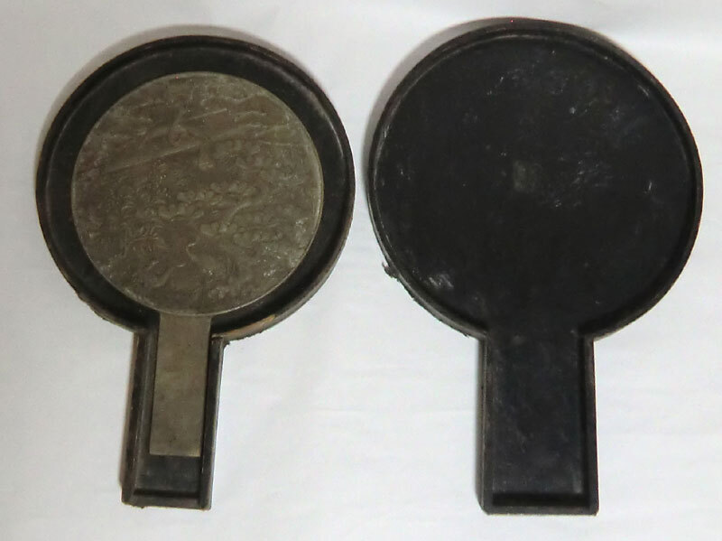 Yahoo!オークション - 古鏡 銅鏡 直径18cm 箱付 和鏡 手鏡 骨董 アンテ...