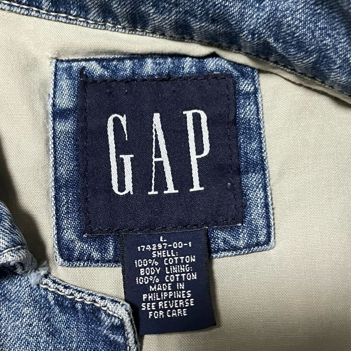Yahoo!オークション - 90s OLD GAP デニムカバーオールドーナツボタン ...