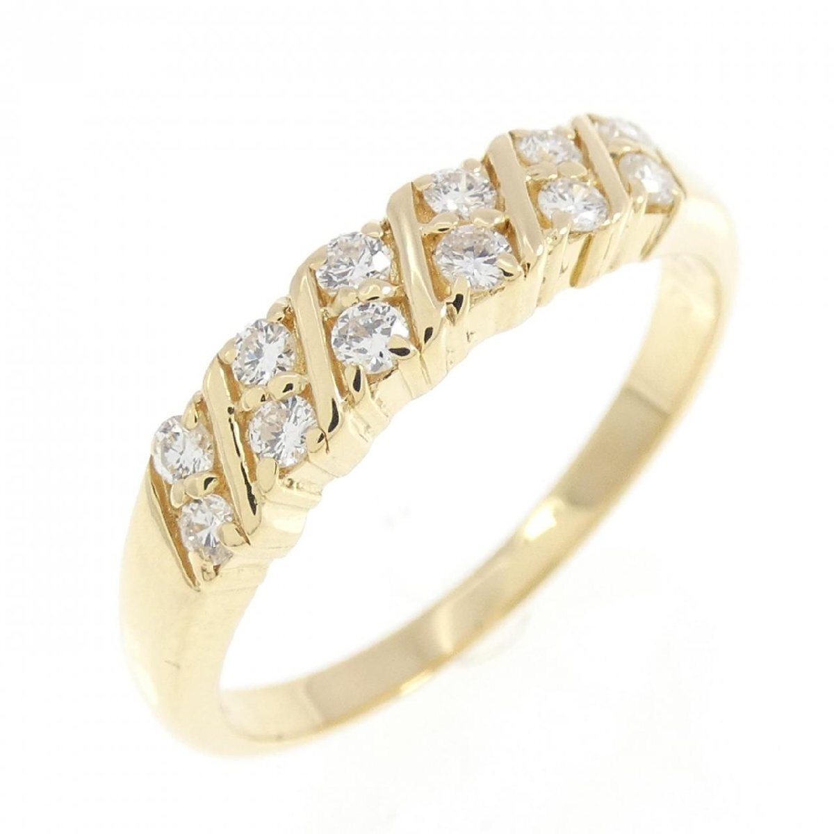 Yahoo!オークション - K18YG ダイヤモンド リング 0.19CT