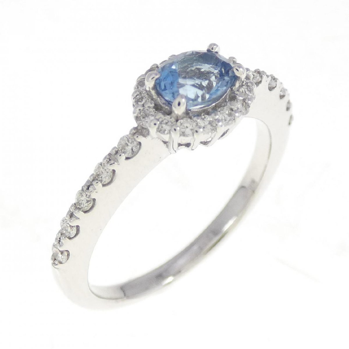 Yahoo!オークション - K18WG アクアマリン リング 0.31CT